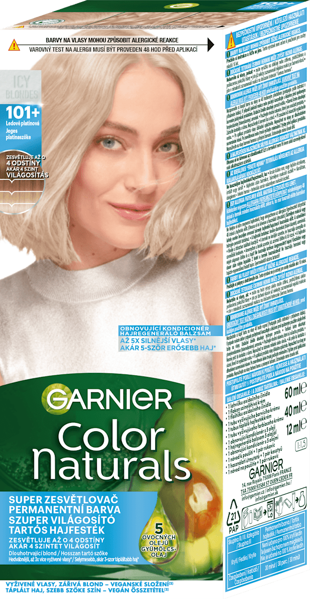 GARNIER Color naturals barva na vlasy 101+ Ledově platinová, 1 ks | dm.cz