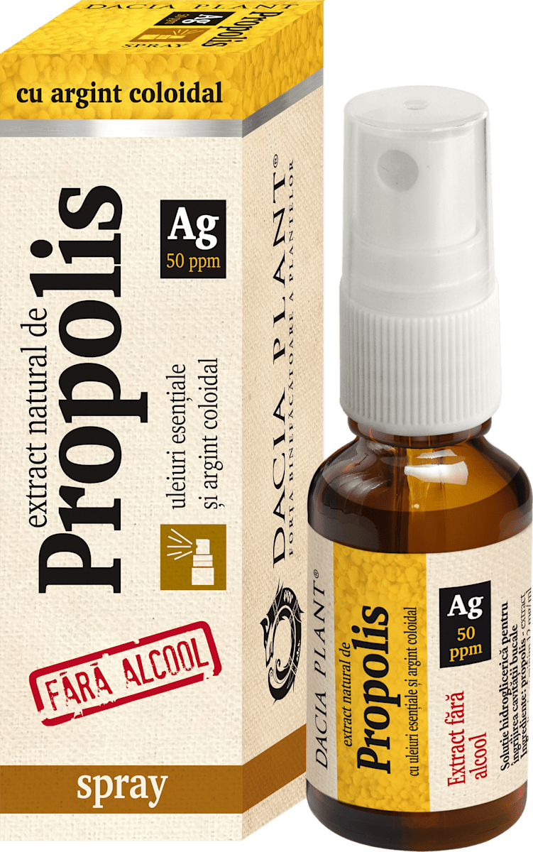 Dacia Plant Spray Propolis cu Argint Coloidal fara alcool, 1 buc | dm.ro