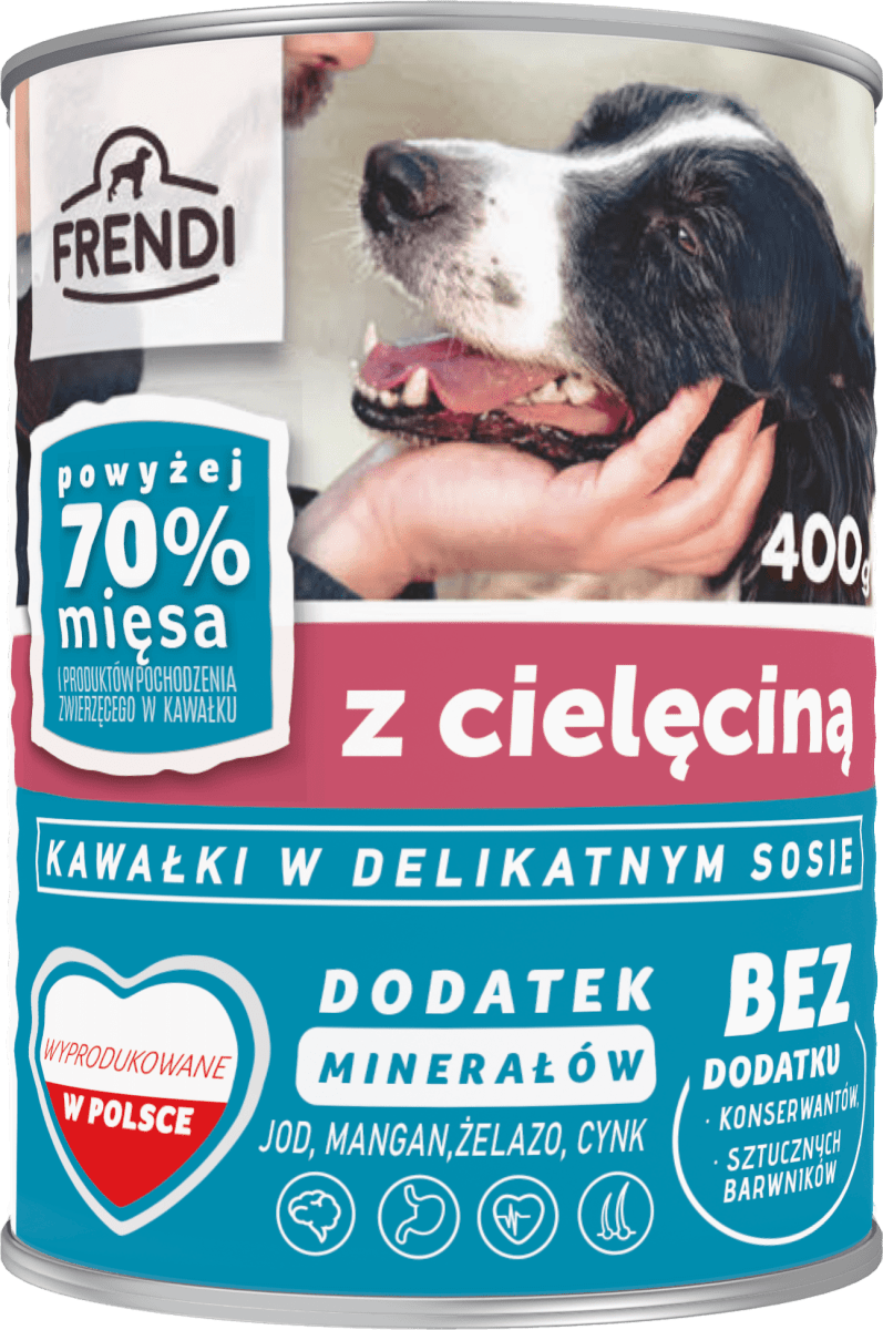 FRENDI Puszka dla psa z cielęciną, 400 g kupuj w zawsze korzystnych ...