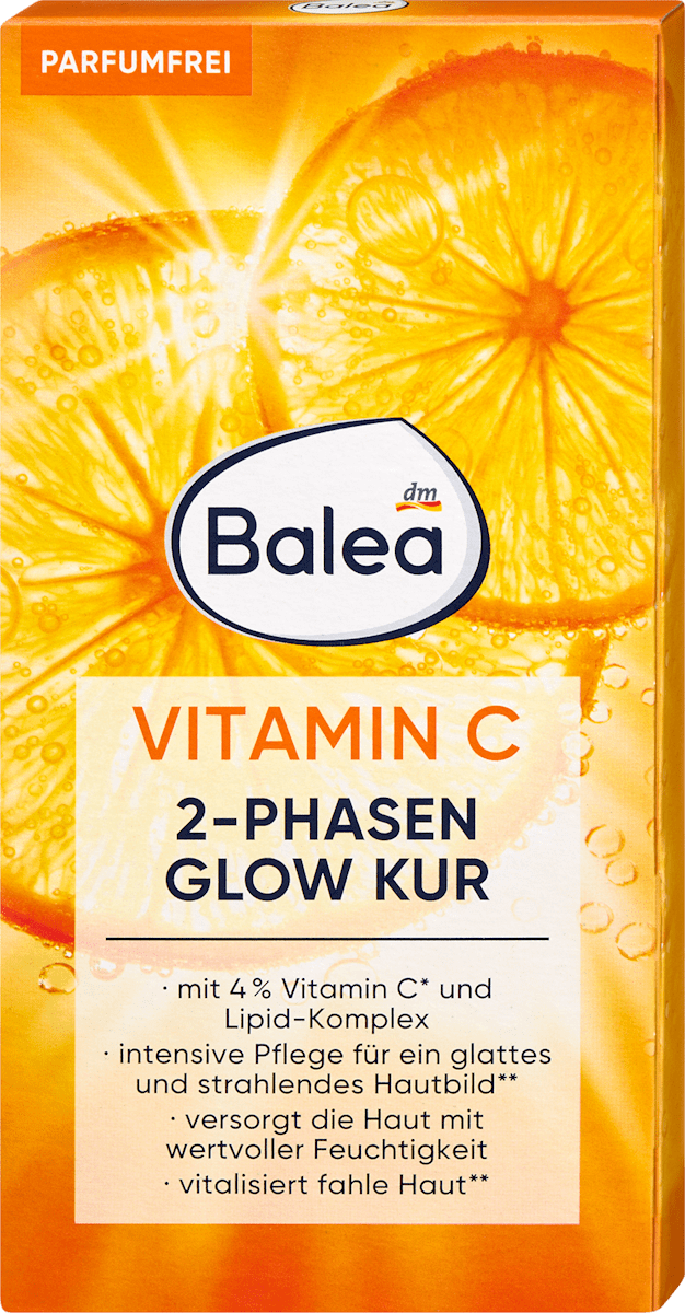 Balea Ampullen Glow Kur 2-Phasen Vitamen C, 14 ml dauerhaft günstig ...