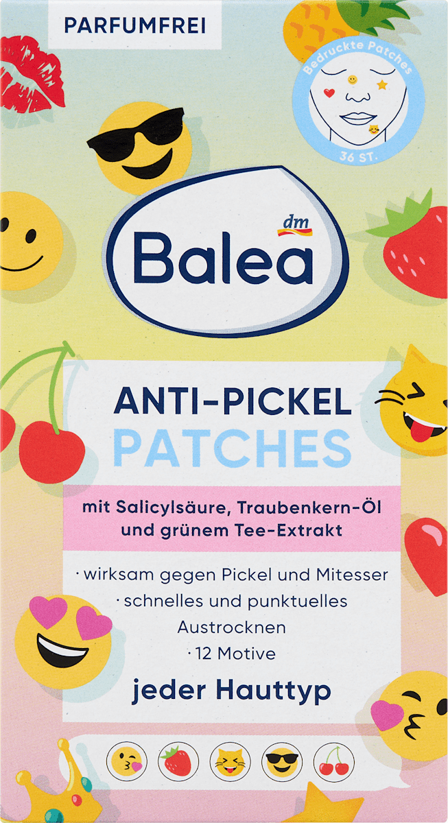 Balea Anti Pickel Patches bedruckt, 36 St dauerhaft günstig online ...