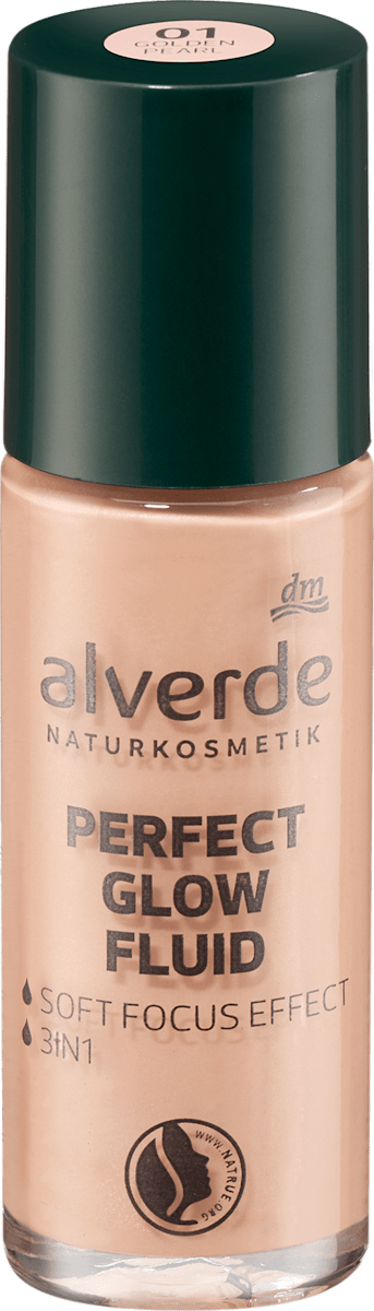 alverde NATURKOSMETIK Highlighter Perfect Glow Fluid - 01 Golden Pearl ...