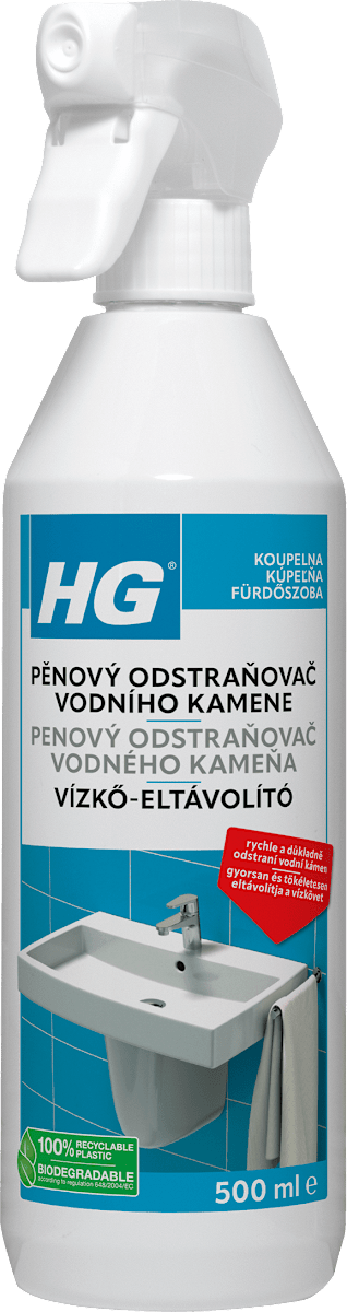 HG pěnový čistič vodního kamene, 500 ml | dm.cz