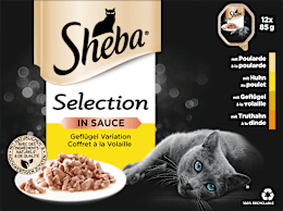 Sheba Nassfutter Katze, Huhn, Rind, Lachs & Weißfisch, Selection in ...