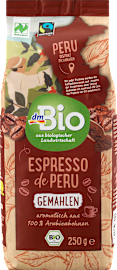 dmBio Cafea Espresso măcinată, 250 g cumpără permanent online la un ...