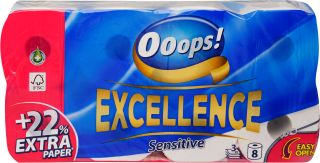 Ooops! Papírtörlő Excellence, 3 rétegű, 2x75 lap, 150 lap Vásároljon tartósan kedvező áron ...