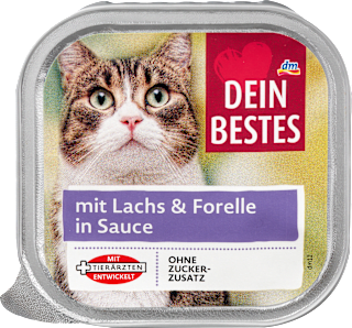 Dein Bestes Nassfutter Katze, reich an Huhn in Sauce, 415 g dauerhaft ...