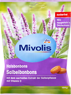 Mivolis Halsbonbons Holunder-Aronia zuckerfrei, 75 g | dm.at