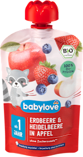babylove Quetschie Apfel & Mango in Pfirsich mit Hafer ab 1 Jahr, 100 g dauerhaft günstig online ...