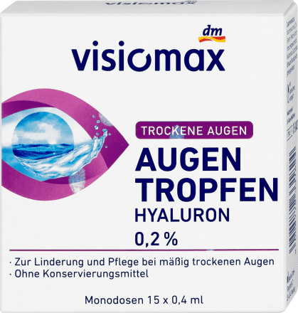 Visiomax Szemcsepp 0,2% hialuronnal, 15 db | dm.hu