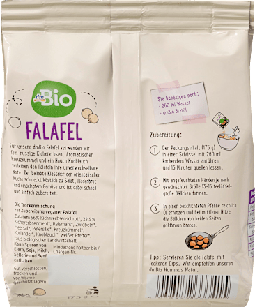 dmBio Trockenmischung Falafel, 175 g dauerhaft günstig online kaufen ...