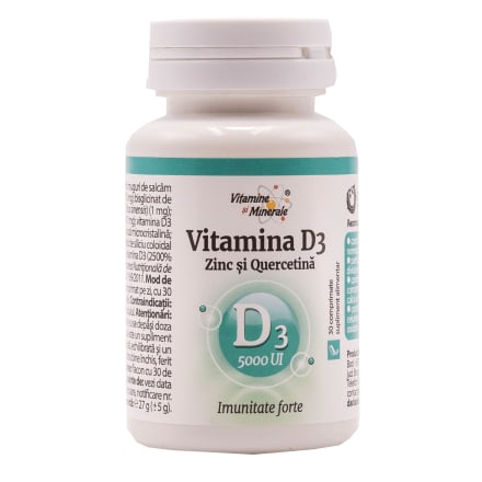Dacia Plant Vitamina D3 cu Zinc și Quercetina, 30 buc cumpără permanent online la un preț ...