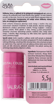 Laura Conti Żel do ust Lip Gel Crystal Clear Miracle Colour naturalny ...