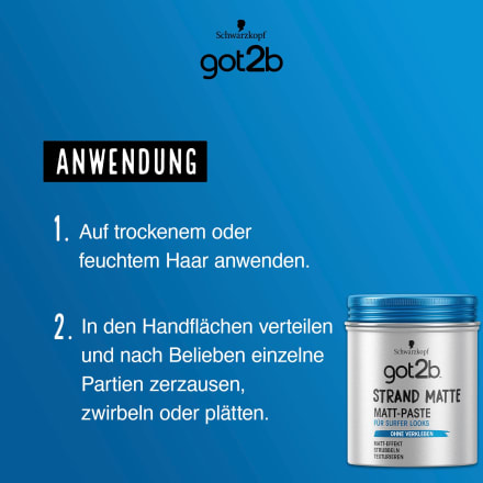 Schwarzkopf got2b Matt-Paste strand matte, 100 ml dauerhaft günstig ...