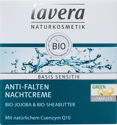 Lavera Nachtcreme Basis Sensitiv Anti-Falten Q10, 50 ml dauerhaft günstig online kaufen | dm.de