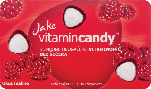 Jake Vitaminske bombone s okusom maline, 18 g kupujte online po uvijek ...