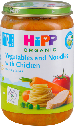 HIPP ORGANIC kašica - povrće sa testeninom i piletinom , od 12. meseca ...