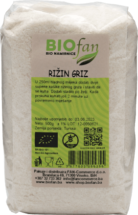 BIOfan Rižin griz, 500 g kupujte online po uvijek povoljnim cijenama ...
