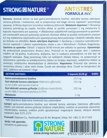 STRONG NATURE ANTISTRES FORMULA noć, 20,4 g povoljna online kupovina ...