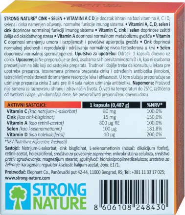 STRONG NATURE CINK+SELEN+VITAMINI, 30 kom povoljna online kupovina | dm.rs