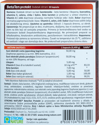 STRONG NATURE Beta Ten protekt, 30 kom povoljna online kupovina | dm.rs