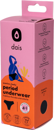 dais Periodenunterwäsche Cheeky schwarz, Gr. S, 1 St | dm.at