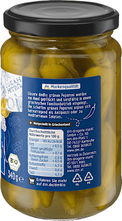 dmBio Zelene feferone - ljute, 170 g kupujte online po uvijek povoljnim ...