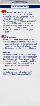 Mivolis CBD-Creme mit Magnesium, 100 ml dauerhaft günstig online kaufen ...