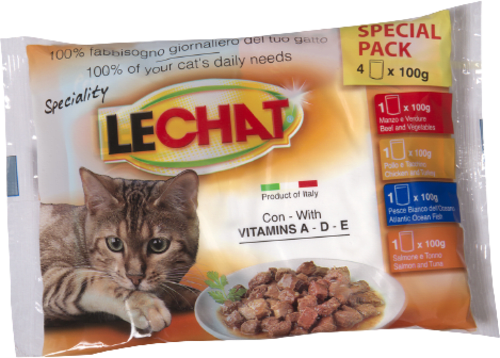LECHAT Multipack cibo umido per gatti assortito, 400 g Acquisti online sempre convenienti | dm ...