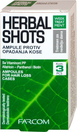 FARCOM HERBAL SHOTS ampule protiv opadanja kose, 3x10ml, 30 ml povoljna ...
