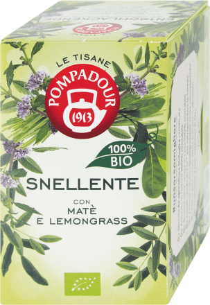 POMPADOUR Tisana bio snellente con matè e lemon grass, 15 pz Acquisti ...
