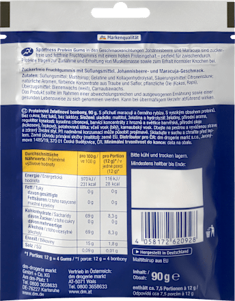 Sportness Protein Gums, Johannesbeere & Maracuja Geschmack, 90 g ...