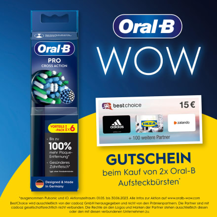 Oral-B Aufsteckbürsten PRO CrossAction schwarz, 6 St dauerhaft günstig online kaufen | dm.de