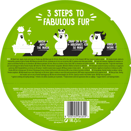 Bear Fruits Bamboo Panda Haarmaske + Haube, 20 ml | dm.at