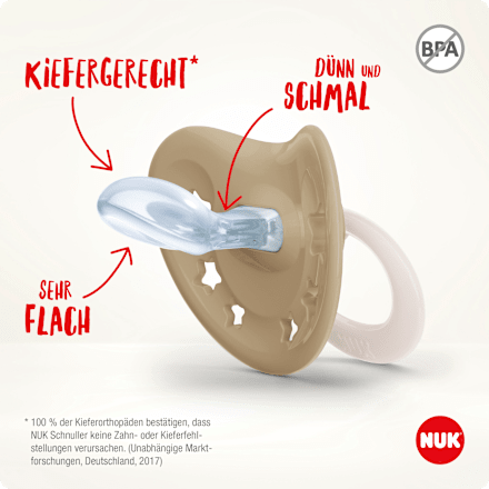 Nuk Schnuller Signature Silikon, grün, 0-6 Monate, 2 St dauerhaft günstig online kaufen | dm.de