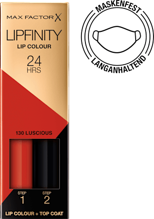 MAX FACTOR Lippenstift Lipfinity 130 Luscious, 2 St dauerhaft günstig ...