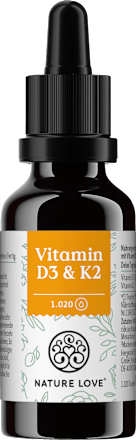 Nature Love Vitamin D3 1000 I.E. + K2 Tropfen, 30 ml dauerhaft günstig online kaufen | dm.de