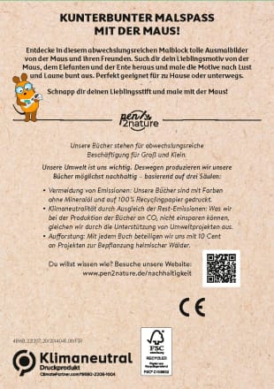 pen2nature Mein kleiner Maus-Malblock, 1 St dauerhaft günstig online ...