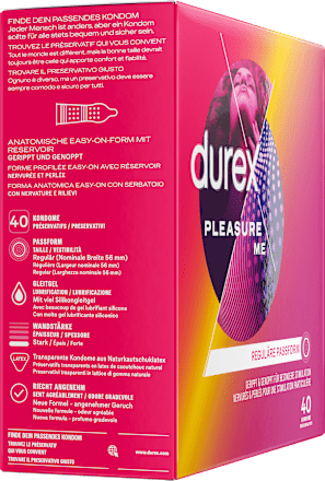Durex Kondome Pleasure Me, Breite 56mm, 40 St dauerhaft günstig online kaufen | dm.de