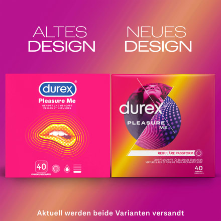 Durex Kondome Pleasure Me, Breite 56mm, 40 St dauerhaft günstig online kaufen | dm.de