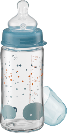 babylove Babyflasche Weithals aus Glas, Blau , von Geburt an, 240ml, 1 St dauerhaft günstig ...
