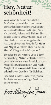 Nature Love Biotin Komplex Tabletten 90 St, 36 g dauerhaft günstig online kaufen | dm.de