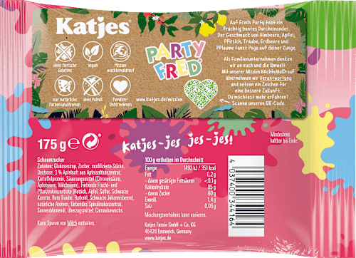 Katjes Fruchtgummi Party Fred, 175 g | dm.at