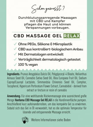 Hanfama Königs Cannabis CBD Massage-Gel Relax, 50 ml | dm.at