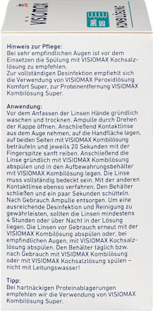 VISIOMAX Kombilösung Einmaldosis für weiche Kontaktlinsen, mit ...