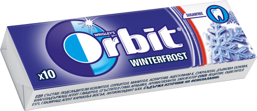 Orbit White Дъвки дражета Winterfrost, 10 бр., 14 g Пазарувайте трайно ...