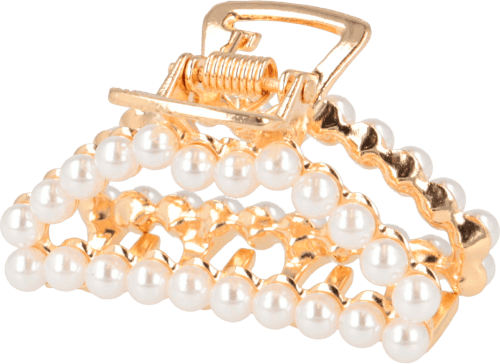 ebelin skřipec do vlasů, zlatý s perlami, 1 ks | dm.cz