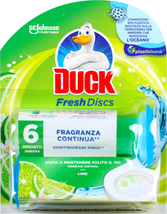 DUCK Fresh Discs Lime osvježivač za WC šolju, 1 kom. | dm-drogeriemarkt.ba