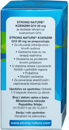 STRONG NATURE KOENZIM Q10 1+1 - dodatak ishrani, 60 kom | dm.rs