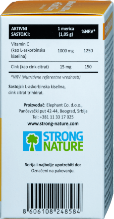 STRONG NATURE Vitamin C+Cink, 60 g | dm.rs